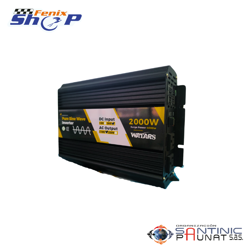 Inversor de voltaje Senoidal onda pura 2000W de 24V – Fenixshop